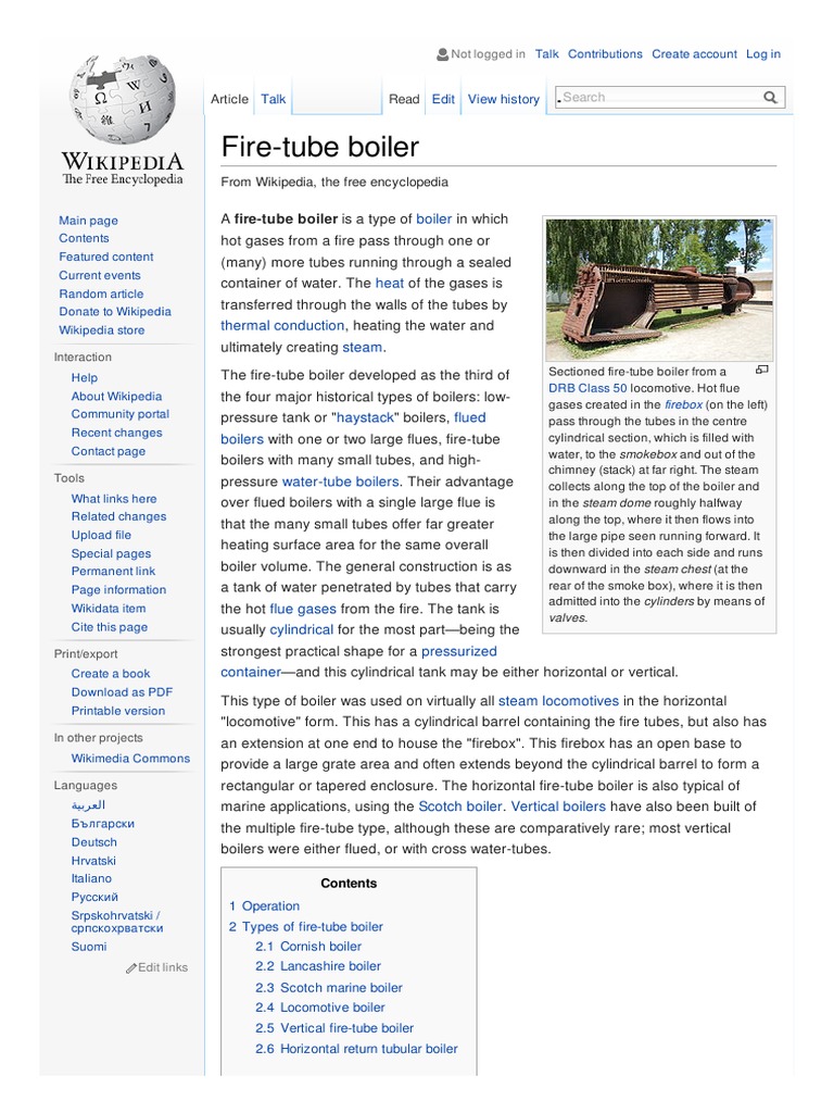 Fire-Tube Boiler PDF | Download Free PDF | Steam Locomotive | Propulsion