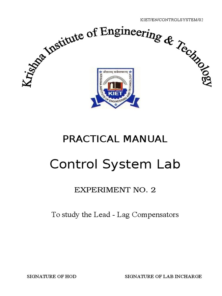 Understanding Lead-Lag Compensators: A Practical Guide to Studying Phase Lead and Phase Lag ...