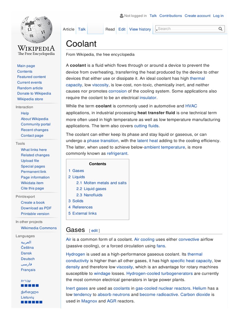 Coolant Pdf Pdf Coolant Chemical Engineering