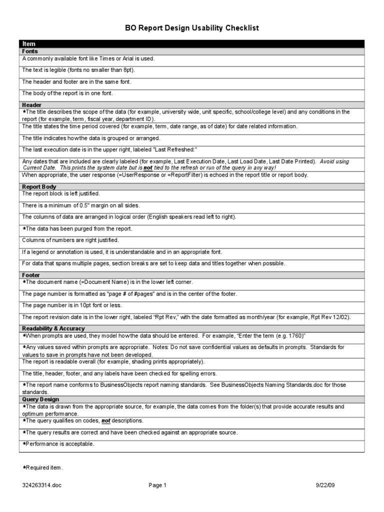Bo Format Checklist | Download Free PDF | Command Line Interface ...