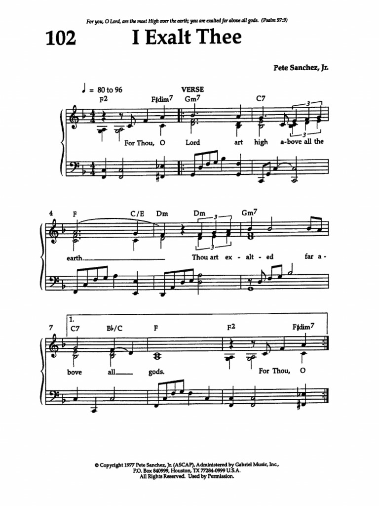 I Exalt Thee | PDF