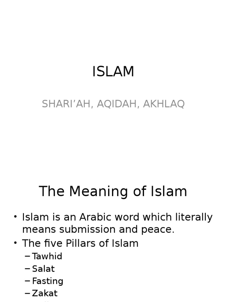 Islam and Shariah.pptx | Sharia | Tawhid