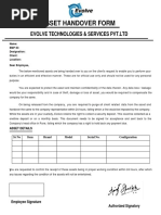 Company Asset Receipt Form | PDF