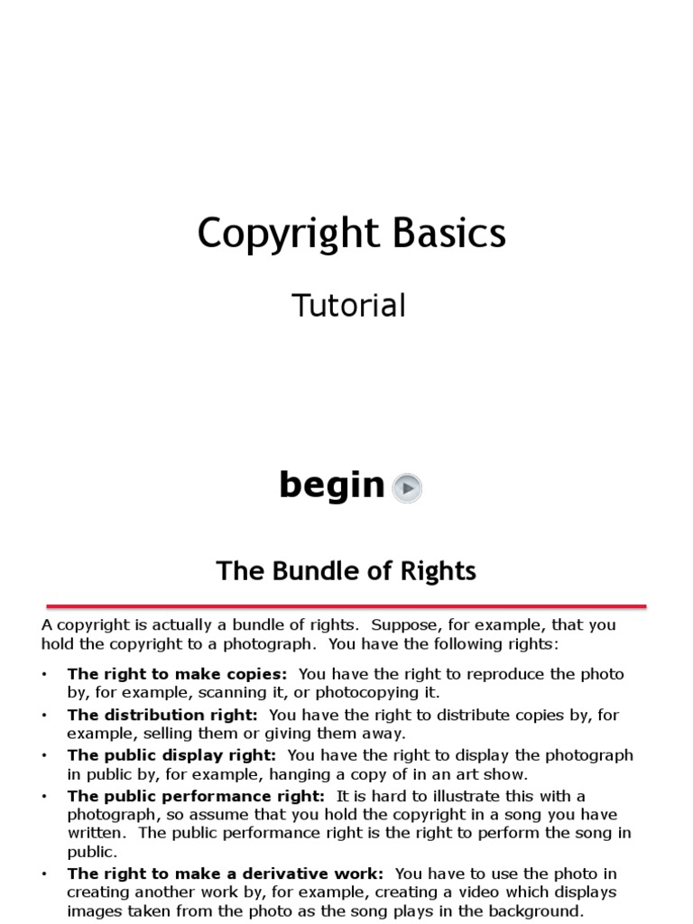 Copyright Basics | PDF | Copyright | Fair Use