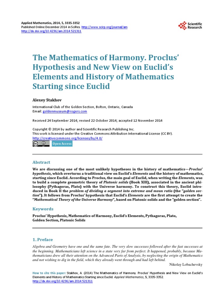 The Mathematics of Harmony | Euclid | Physics & Mathematics