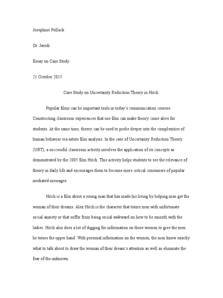 Pollack Case Study-Hitch | PDF | Cognitive Science | Interpersonal ...