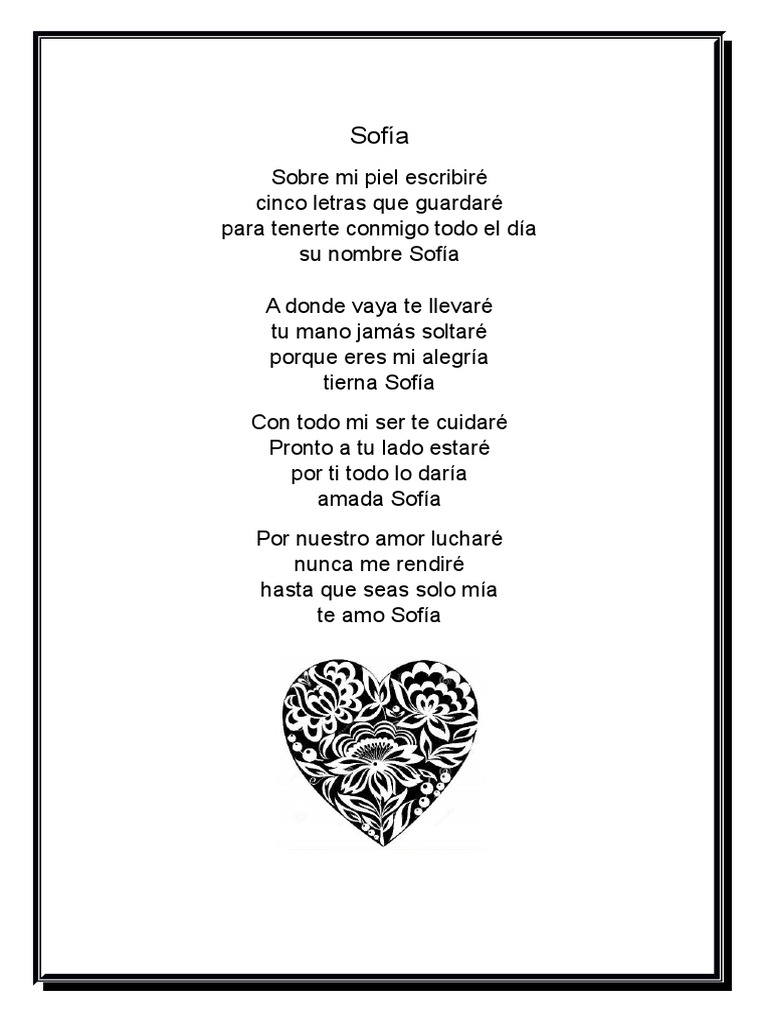 poema para sofía