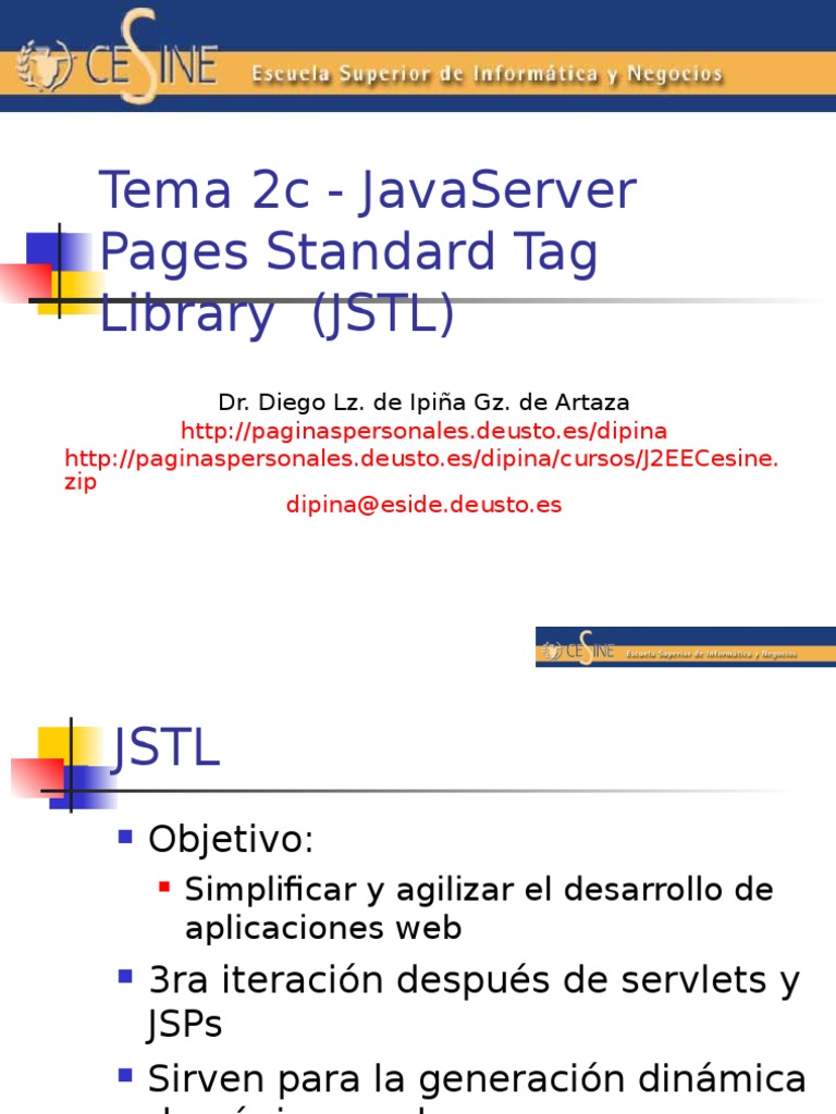 Tema2c-JSTL (1) JPA Se Encarga de Mapear Una Clase | PDF | Páginas del ...