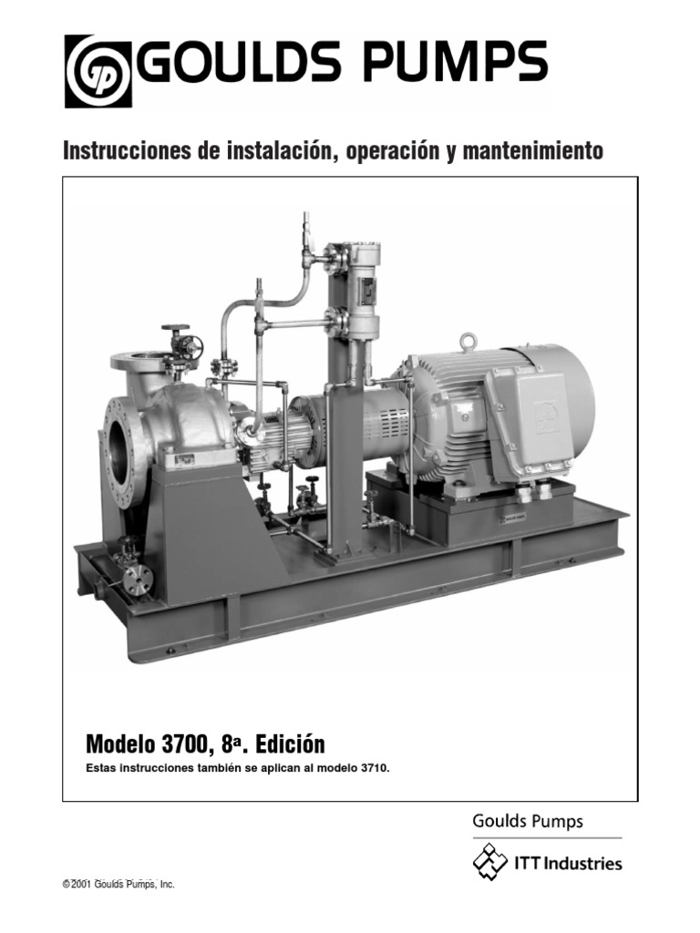 bomba goulds 3700_8thSpanish.pdf | Bomba | Fundación (Ingeniería)