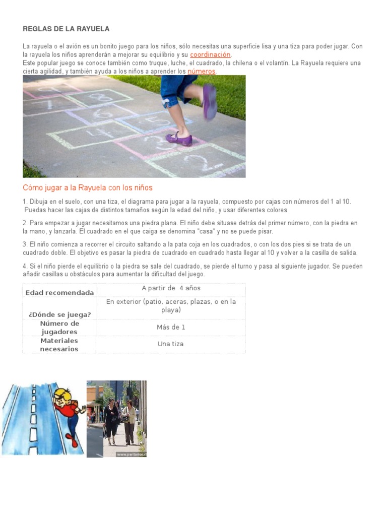 Reglas de La Rayuela