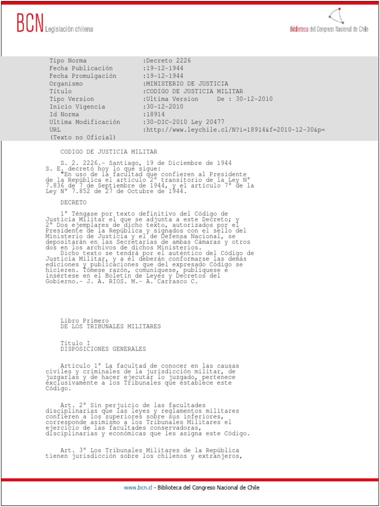 Codigo de Justicia Militar | PDF | Oficial general | Cortes Generales
