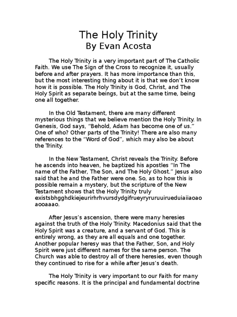 The Holy Trinity | PDF