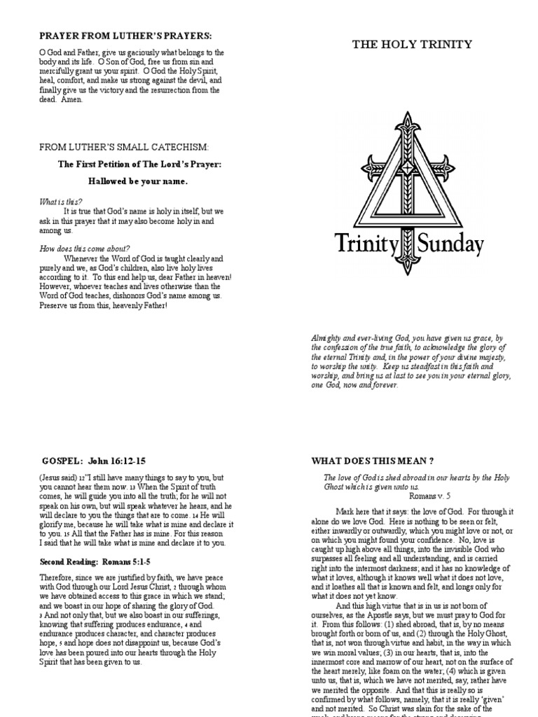 10 The Holy Trinity | PDF | God The Father | Trinity