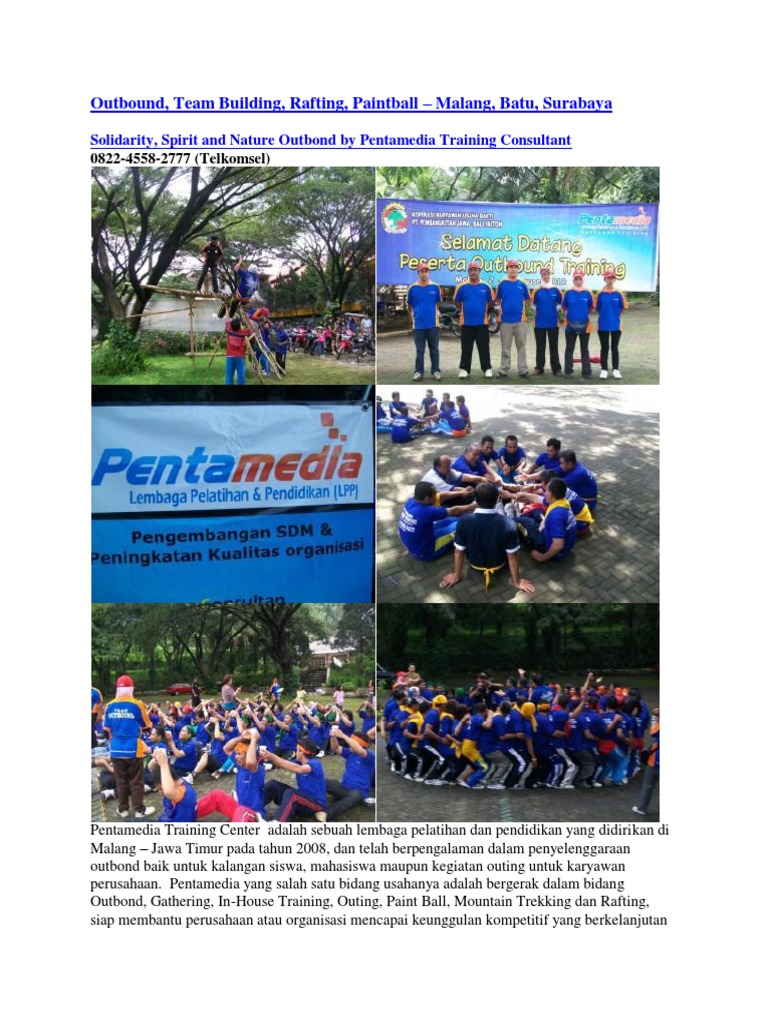 Outbound Anak dan Rafting Team Building | PDF