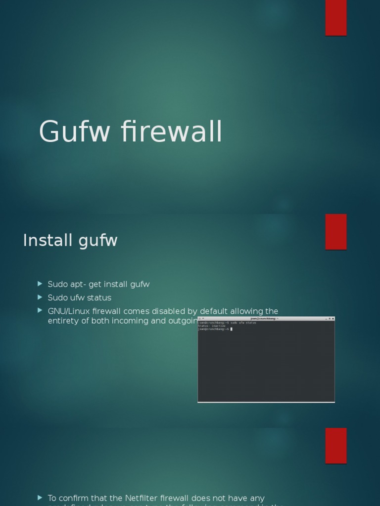 Gufw Firewall | PDF | Linux | Network Protocols