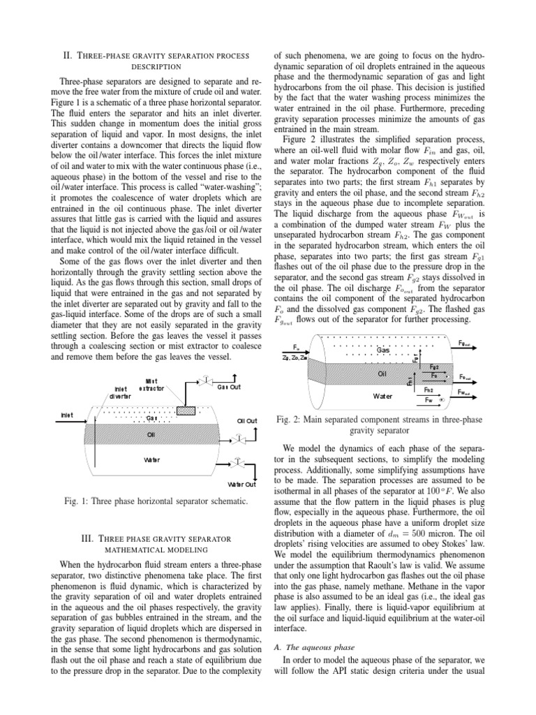 Three-Phase Separator Dynamics | PDF | Phase (Matter) | Gases