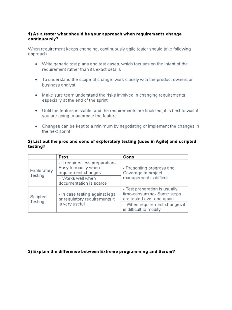 Agile Questions and Answers | PDF | Scrum (Software Development ...