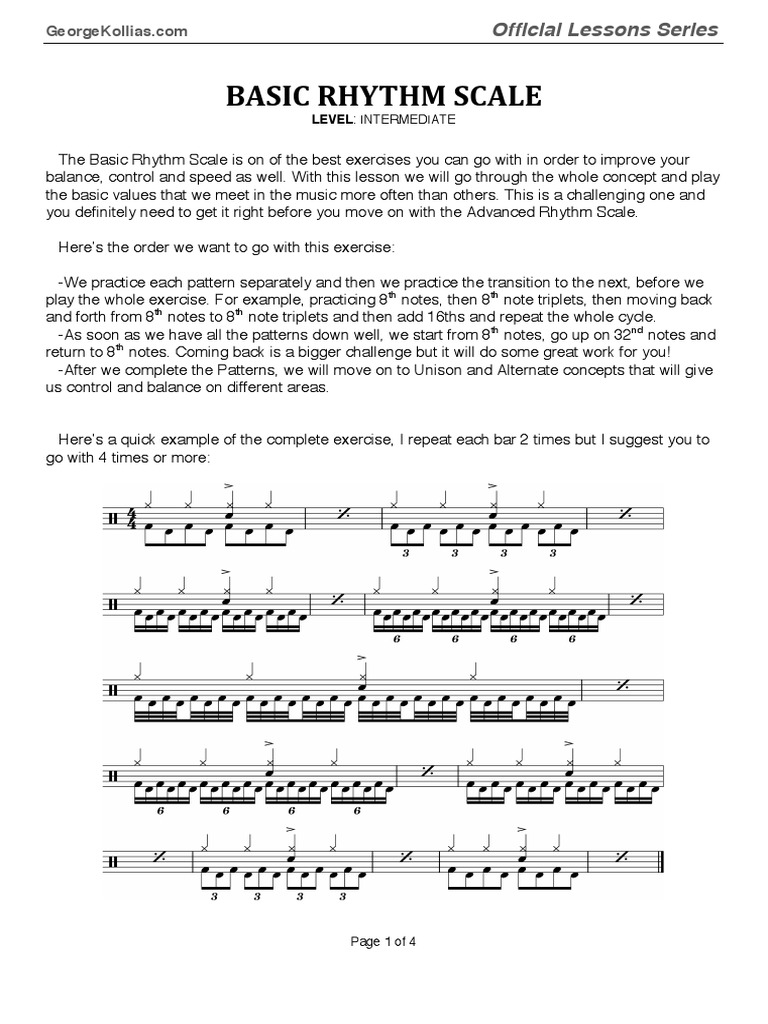 Basic Rhythm Scale | Rhythm | Elements Of Music