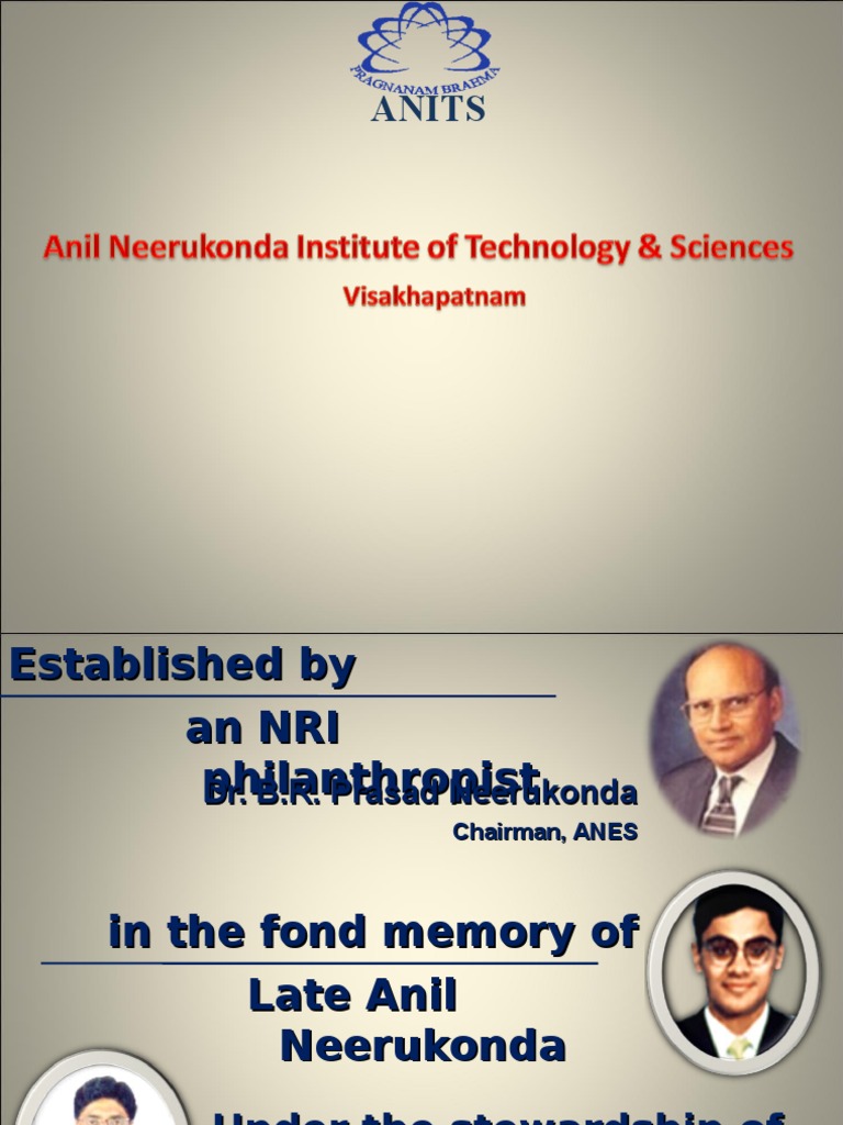 ANITS Vizag College Profile | PDF | Electrical Engineering | Computer ...