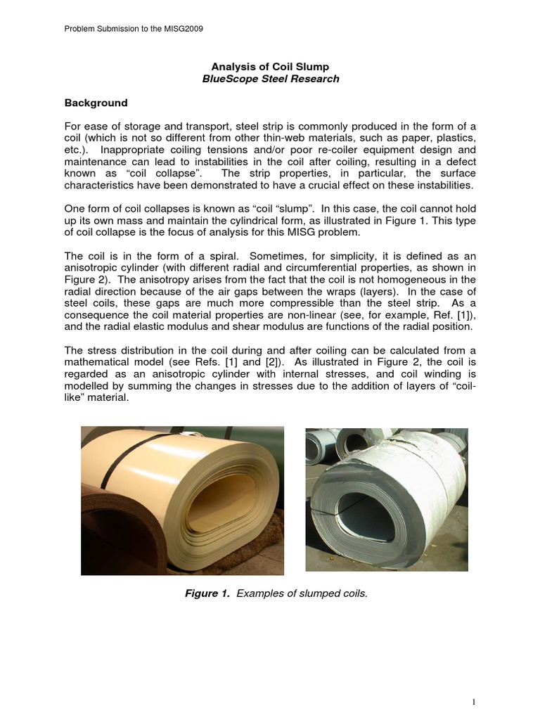Analysis of Coil Slump BlueScope Steel Research | PDF | Anisotropy ...