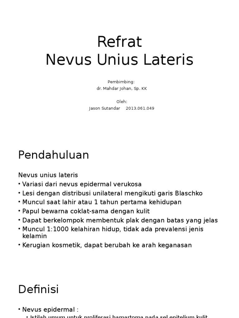 Nevus Unius Lateris | PDF