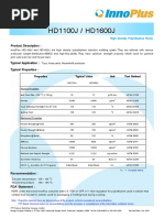 InnoPlus HD7000F HDPE Film Datasheet | PDF | Polyethylene | Strength Of ...