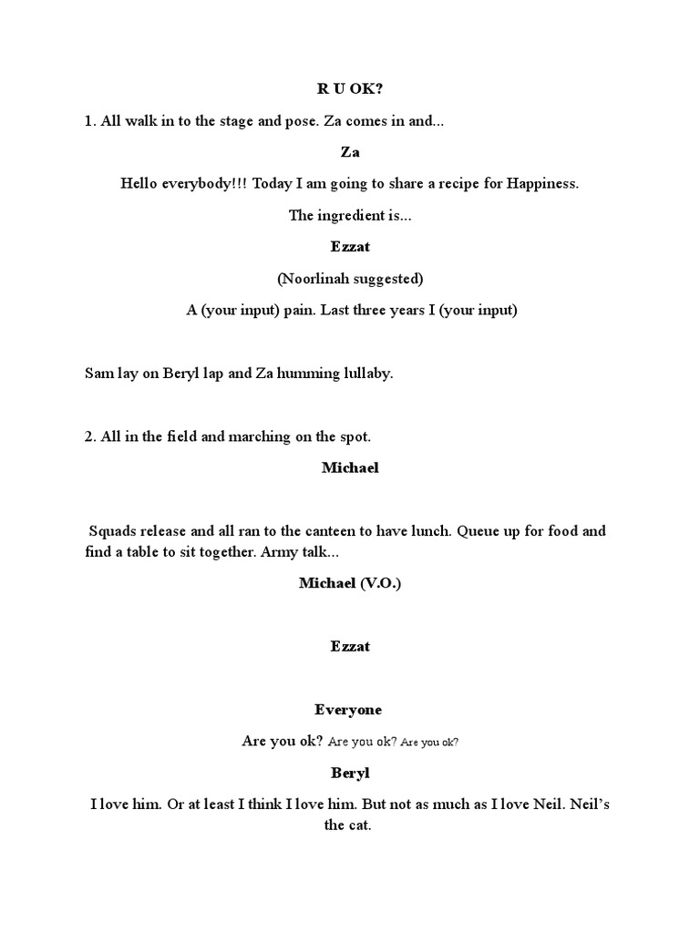 Ruok?: Are You Ok? | PDF