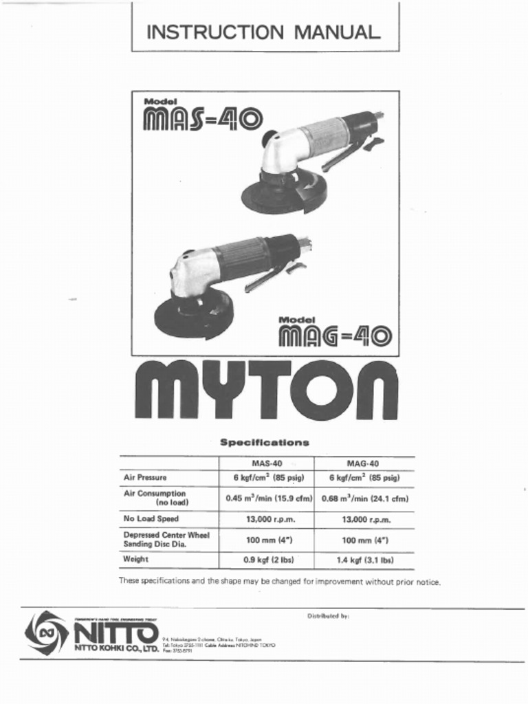 Myton Mag-40 Instruction Manual | PDF