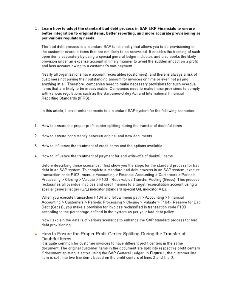 Bad Debt Process | Bad Debt | Debt