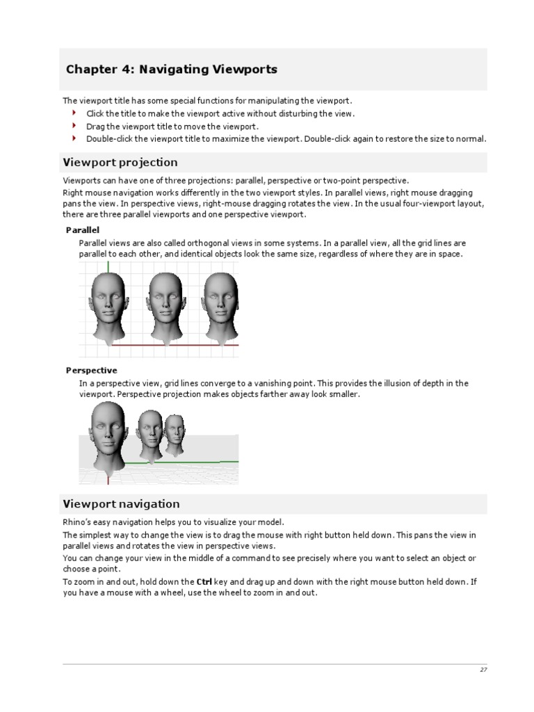 Chapter 4: Navigating Viewports: Viewport Projection | PDF ...
