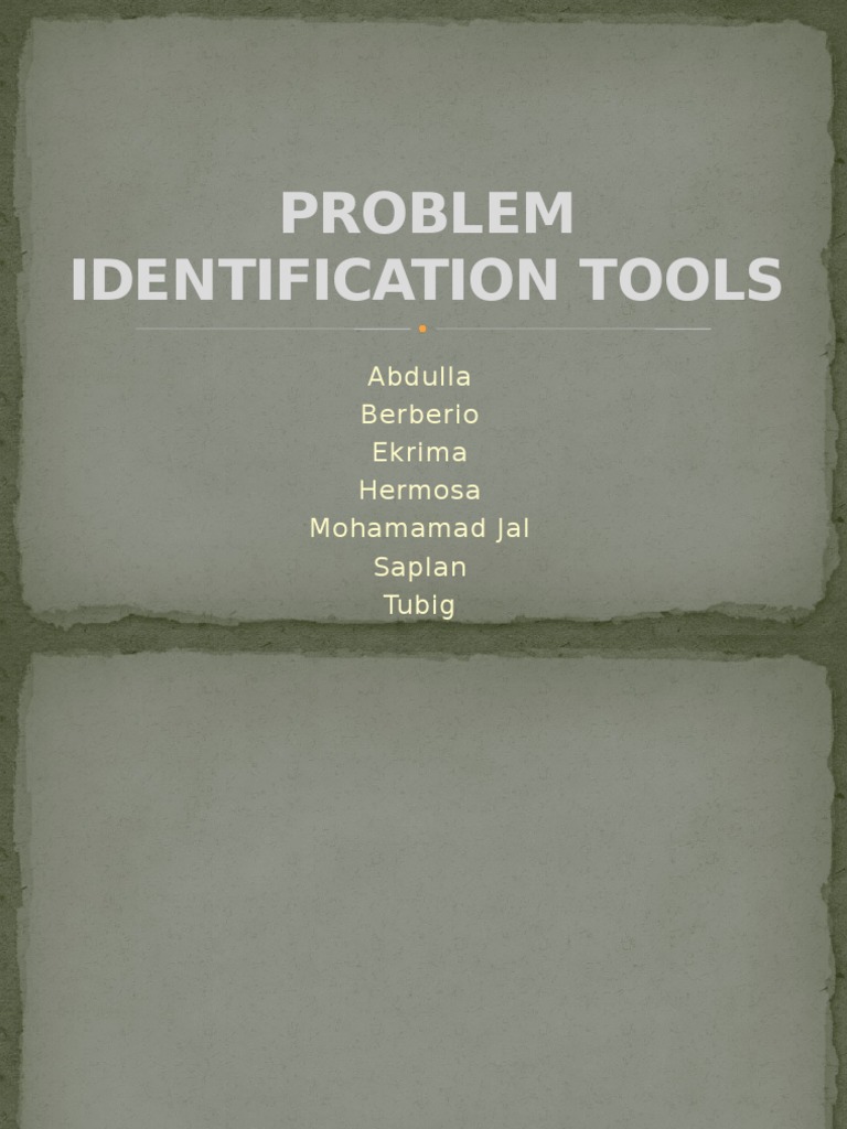 Problem Identification Tools | PDF | Brainstorming | Epistemology