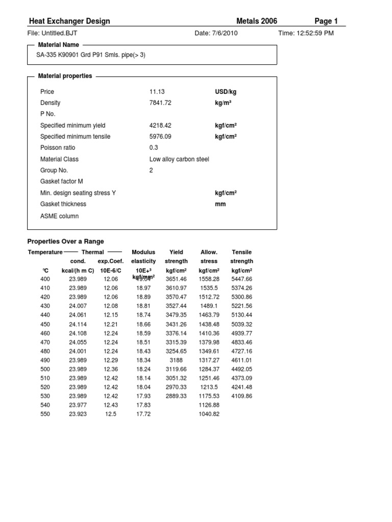 Pipe Moc Stress | PDF | Strength Of Materials | Yield (Engineering)