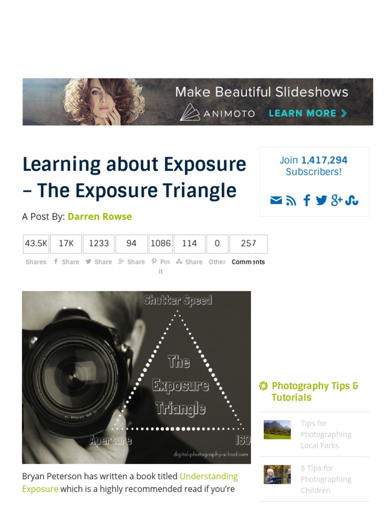01 - Exposure - 01 - Exposure Triangle | PDF | Exposure (Photography ...