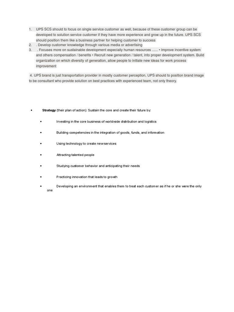 UPS SCS Customer Engagement Strategies | PDF