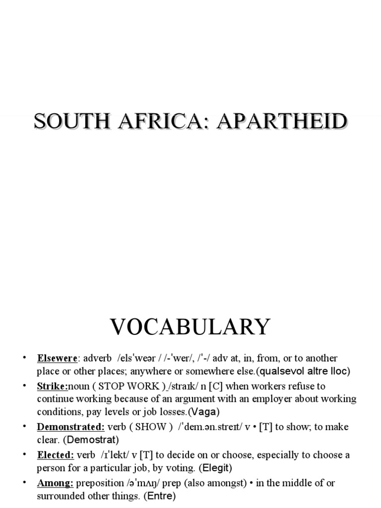 South Africa: Apartheid History | PDF