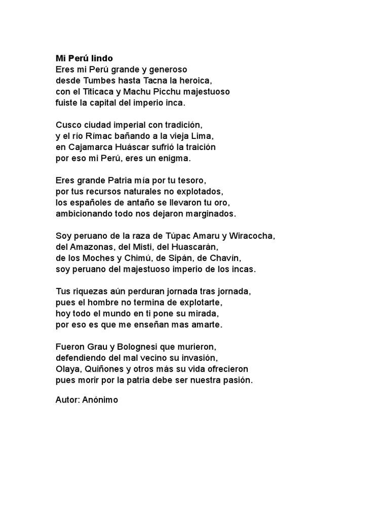 Mi Perú Lindo | PDF