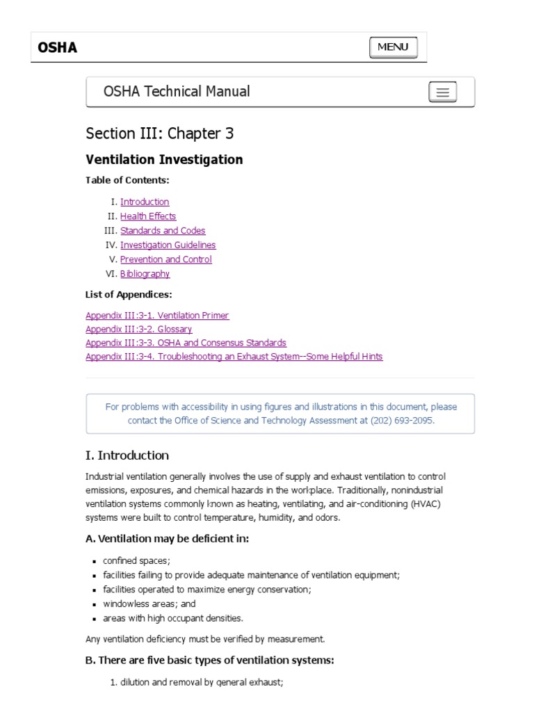 OSHA Technical Manual (OTM) - Section III - Chapter 3 - Ventilation ...