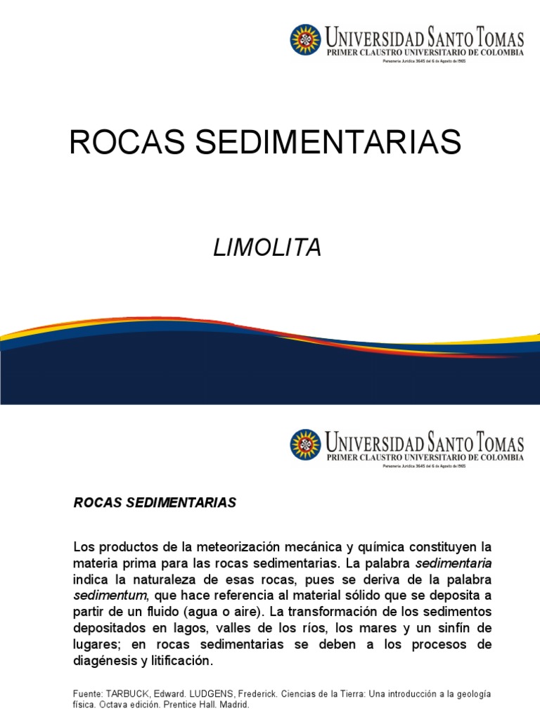 Rocas Sedimentarias - Limolita | PDF | Roca sedimentaria | Roca (geología)