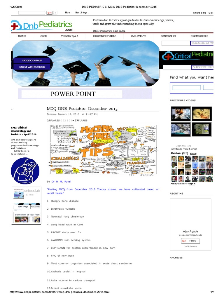 DNB Pediatrics MCQs December 2015 | PDF | Neonatology | Congenital Disorder