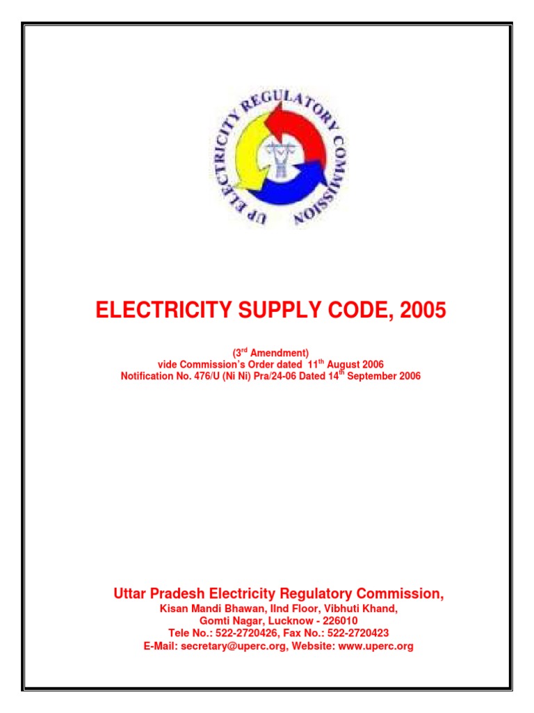 Supply Code 2005 | Download Free PDF | High Voltage | Electrical Substation