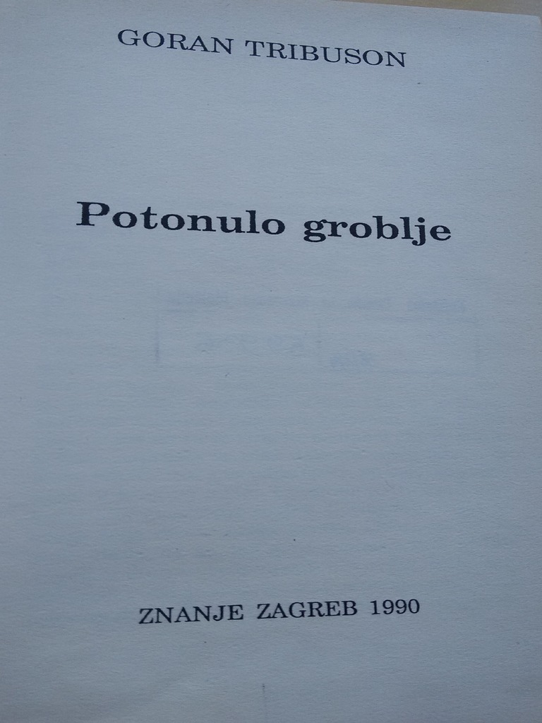 Goran Tribuson - Potonulo Groblje | PDF