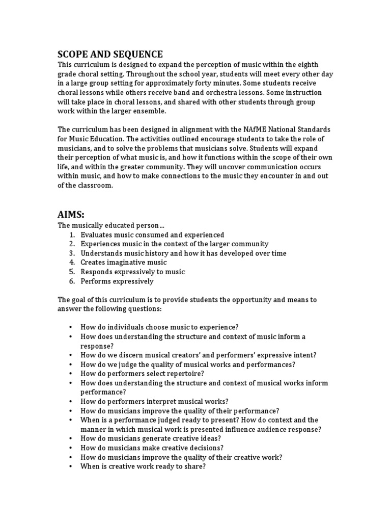 Curriculum Rationale | PDF