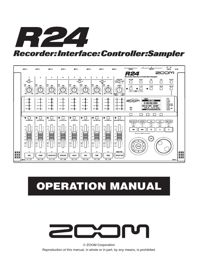 Zoom R24 Manual | PDF | Usb | Microphone