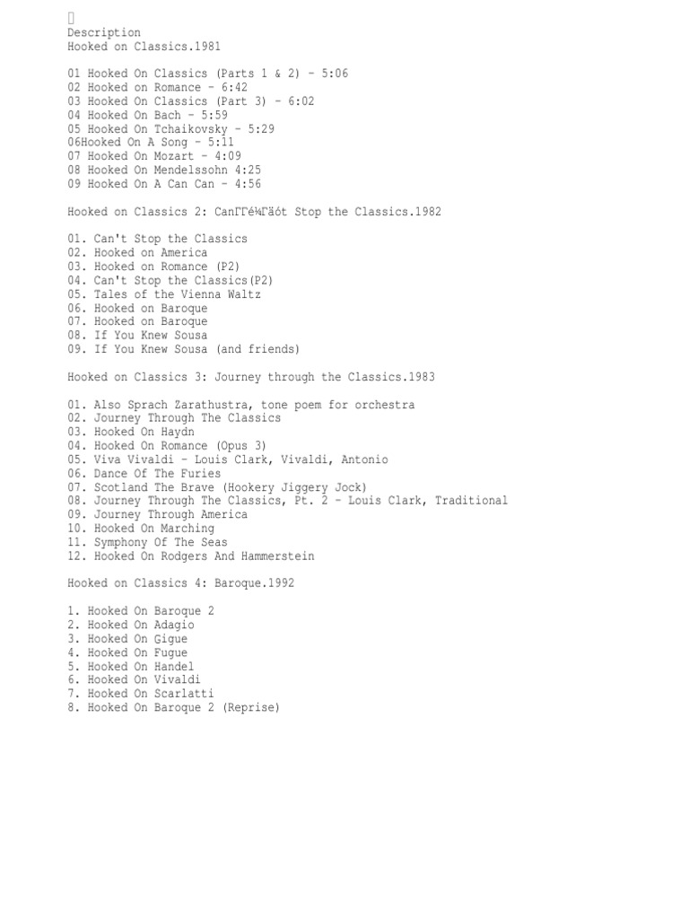 Hooked On Classics Collection | PDF