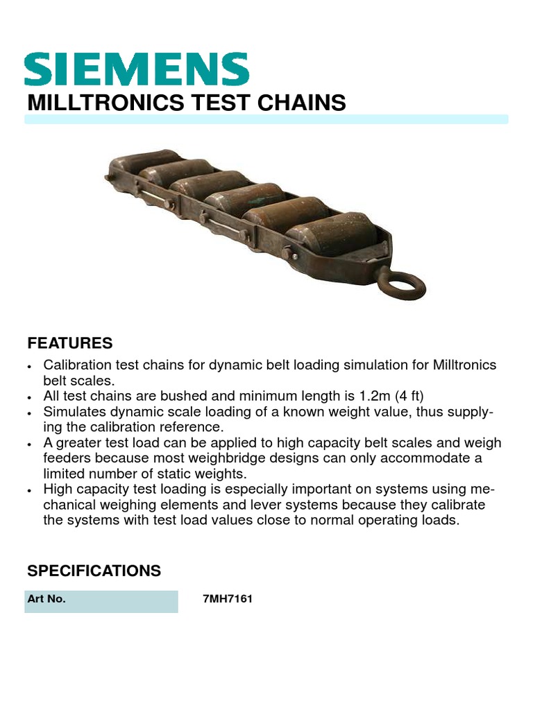 7MH7161 Siemens Milltronics Test Chains | PDF