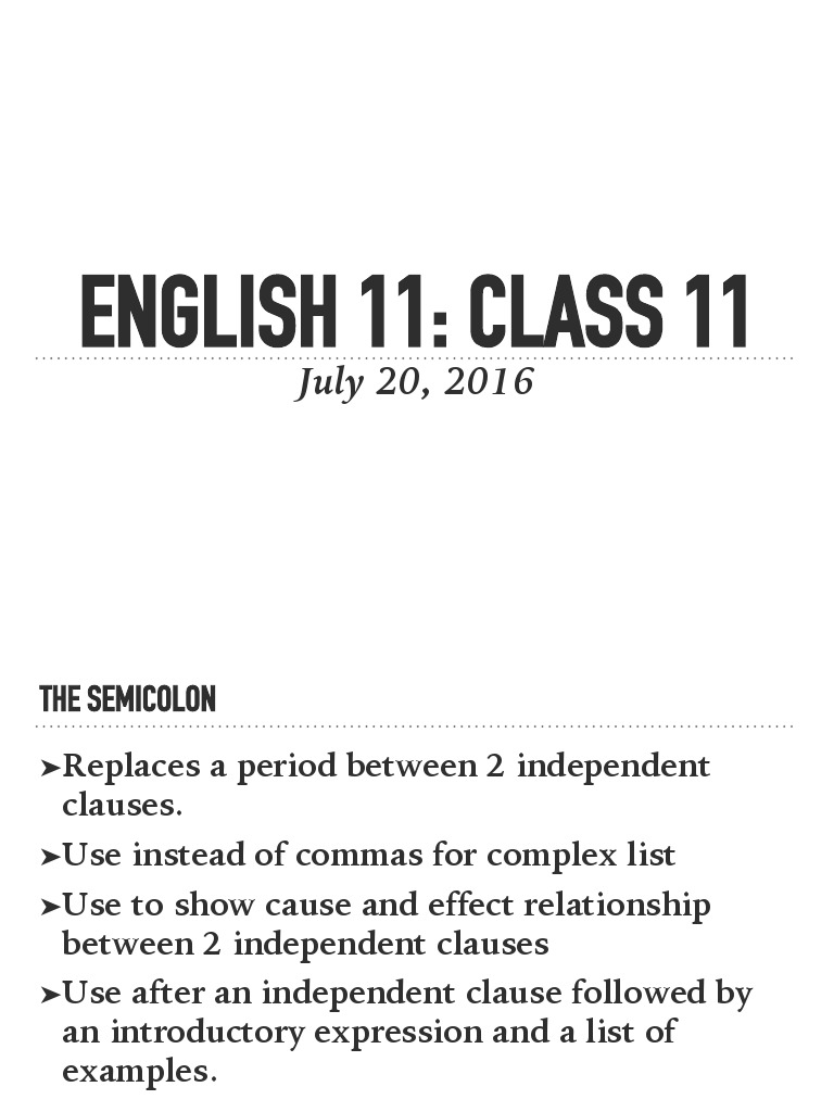 Class 11 - July 20 | PDF