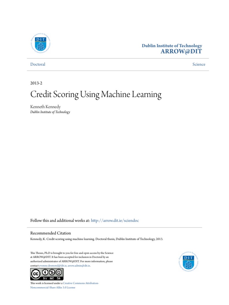 Credit Scoring Using Machine Learning | PDF | Machine Learning ...