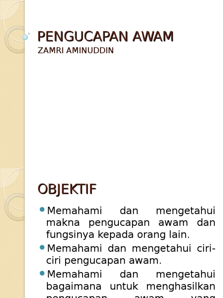 Pengucapan Awam | PDF