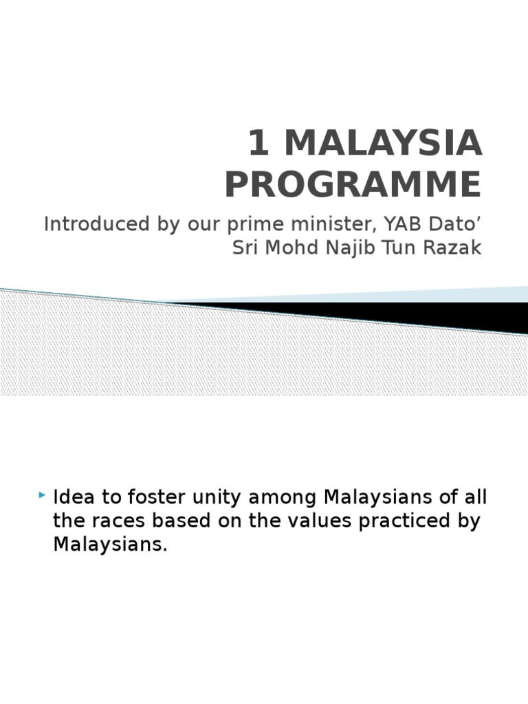 1 Malaysia Programme | PDF