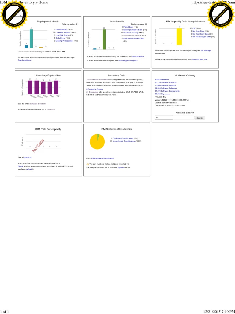 IBM BigFix Inventory Home | PDF